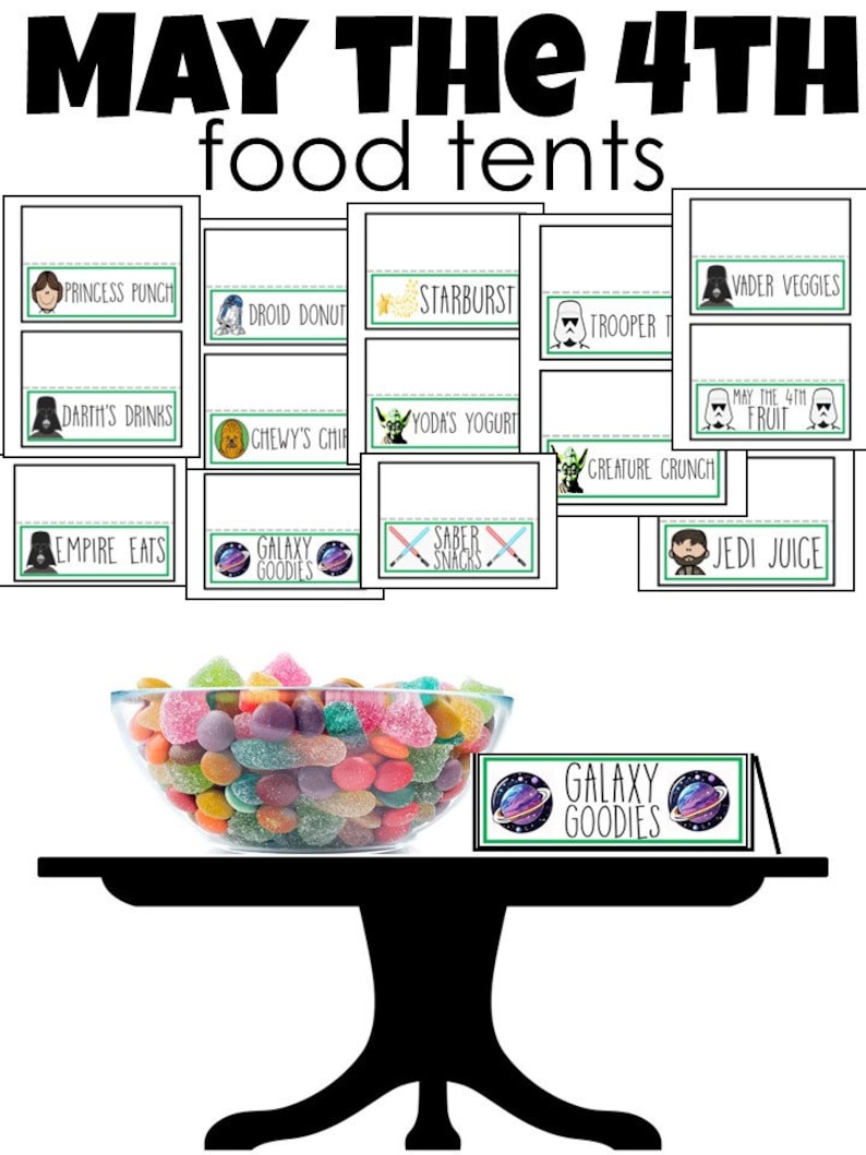 May the 4th Fourth Be With You Party Pack Banners, Photo Props, Food ...