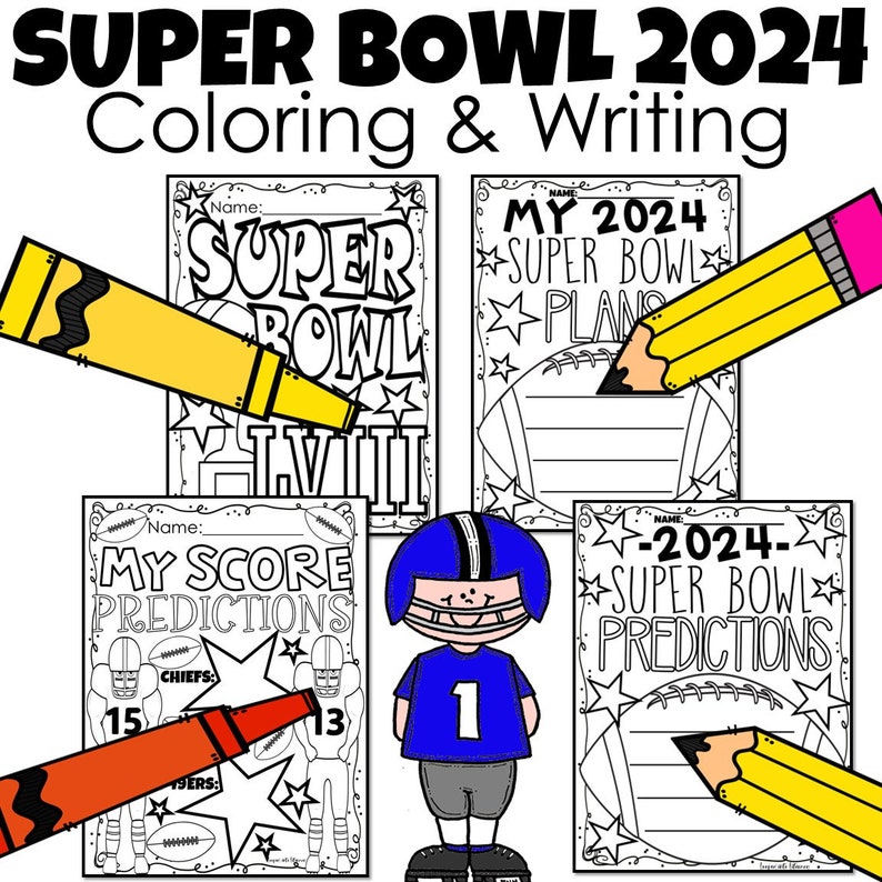 Super Bowl 2024 Coloring and Writing FUN Swiftie Bowl - Etsy