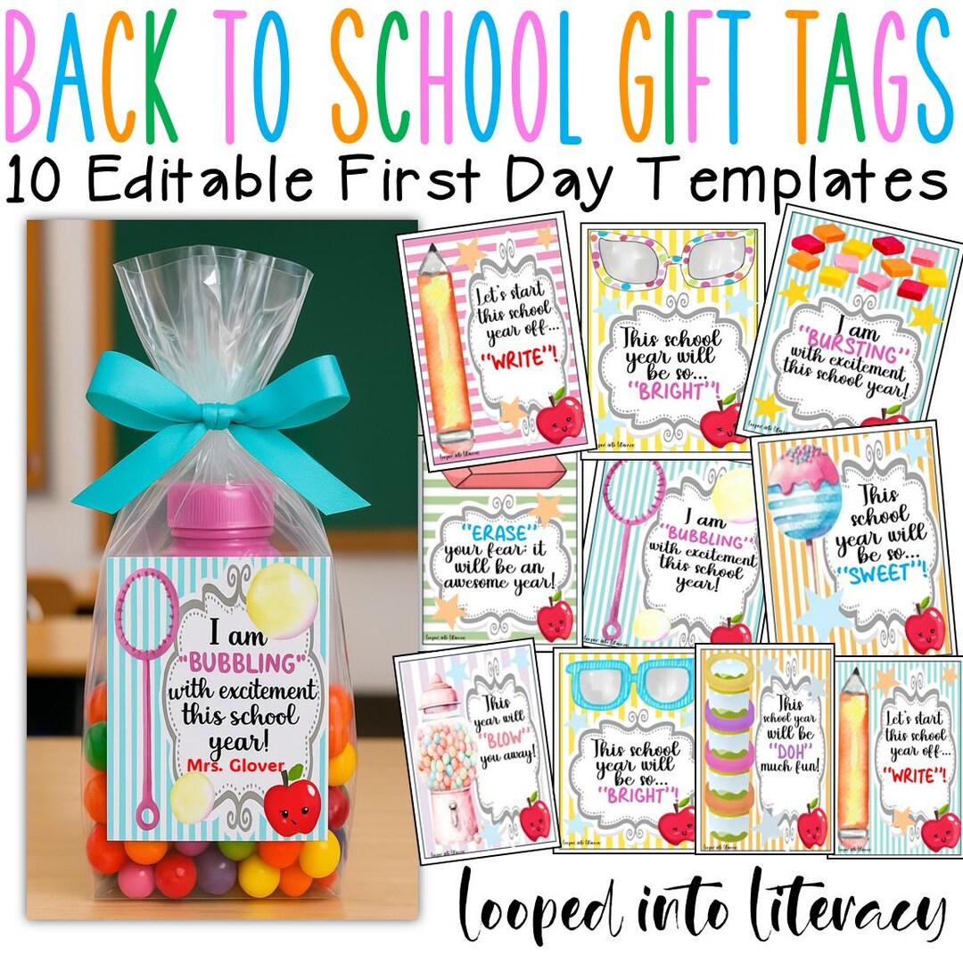 Back to School Gift Tags Meet the Teacher Meet and Greet Open House ...