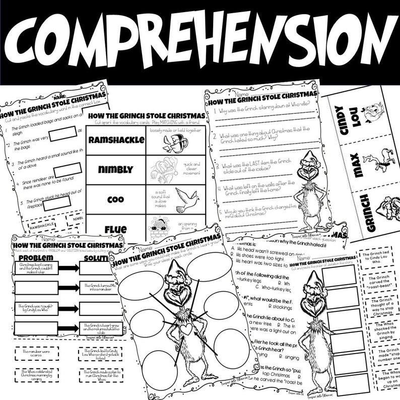 How the Grinch Stole Christmas Book Study - Etsy