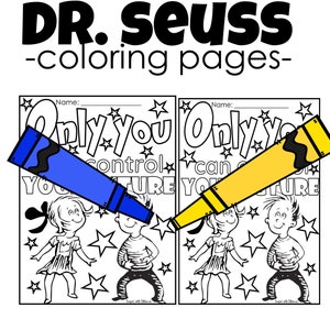 Dr. Seuss Read Across America Week Cat in the Hat Color Pages - Etsy