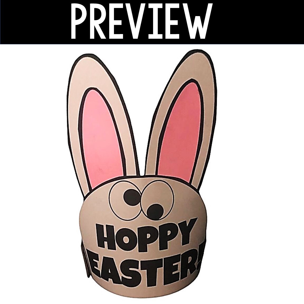 Easter Bunny Hats Editable Printable Three Versions - Etsy