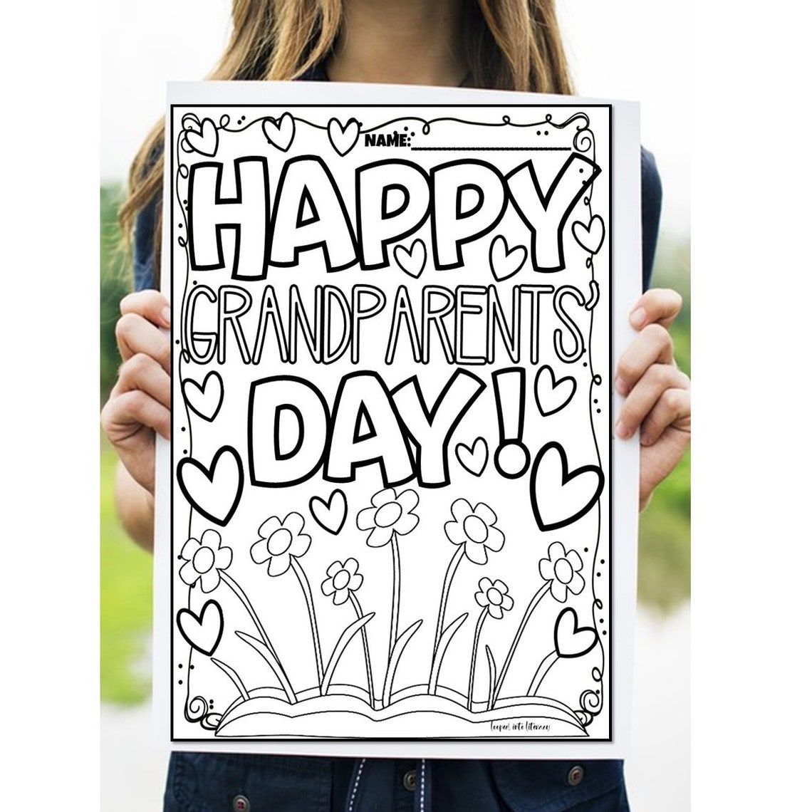 Grandparents' Day Coloring Pages And/or Posters! Hard Copy 11" X 17" - Etsy