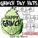 GRINCH Day Hats Crowns Craft Editable Christmas - Etsy
