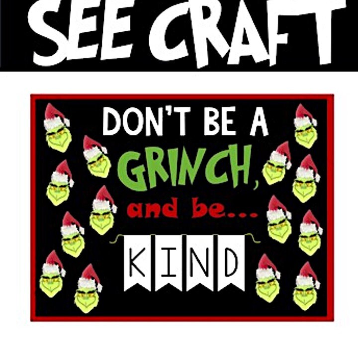 GRINCH Bulletin Board Letters for Classroom Display Easy! Christmas - Etsy