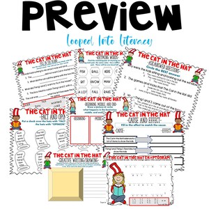 Cat in the Hat Printables Google Slides Seesaw Read Across America Week ...
