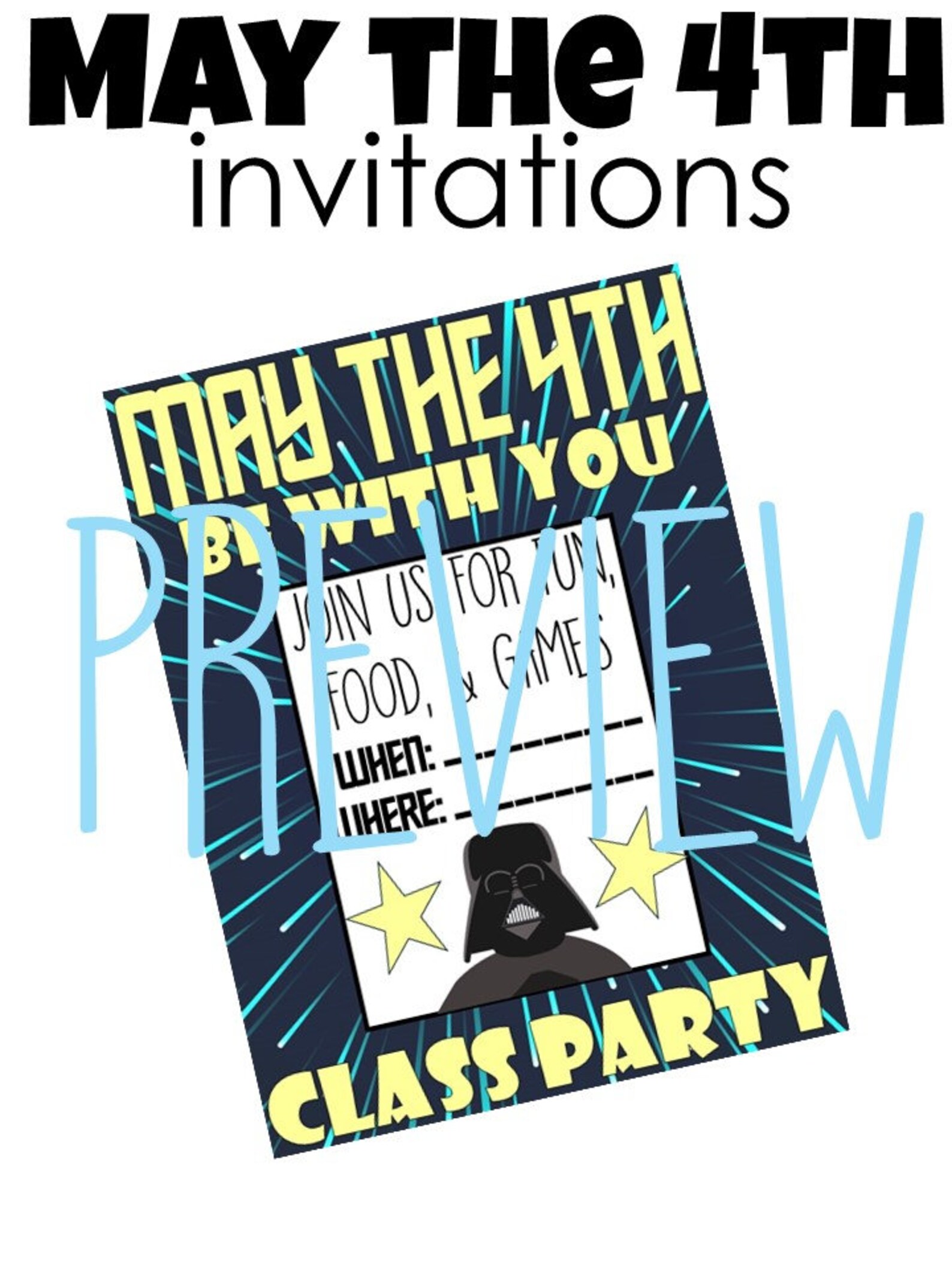 May the 4th Fourth Be With You Party Pack Banners, Photo Props, Food ...