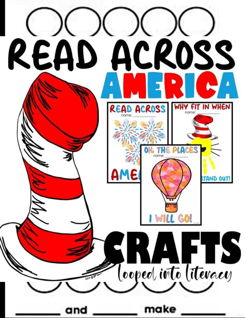 Read Across America Week Dr. Seuss Crafts Art Torn Art Handprints ...