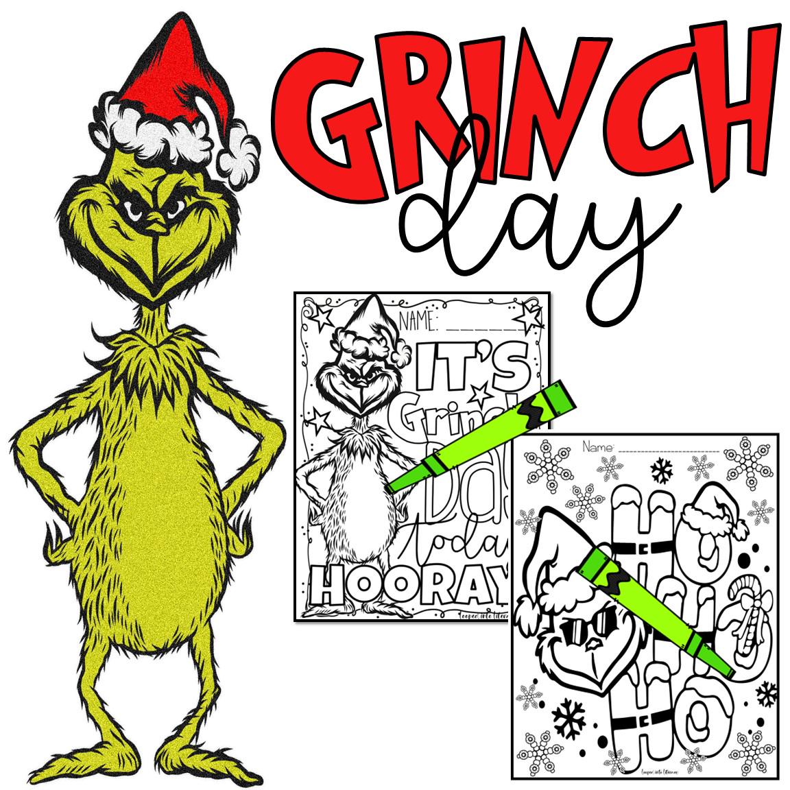 GRINCH Day Coloring Pages Christmas Fun Easy and No Prep - Etsy
