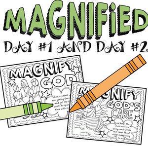MAGNIFIED 2025 VBS Coloring Sheets 5 Pages for Each Day's Theme ...