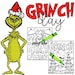 GRINCH Day Coloring Pages Christmas Fun Easy and No Prep - Etsy