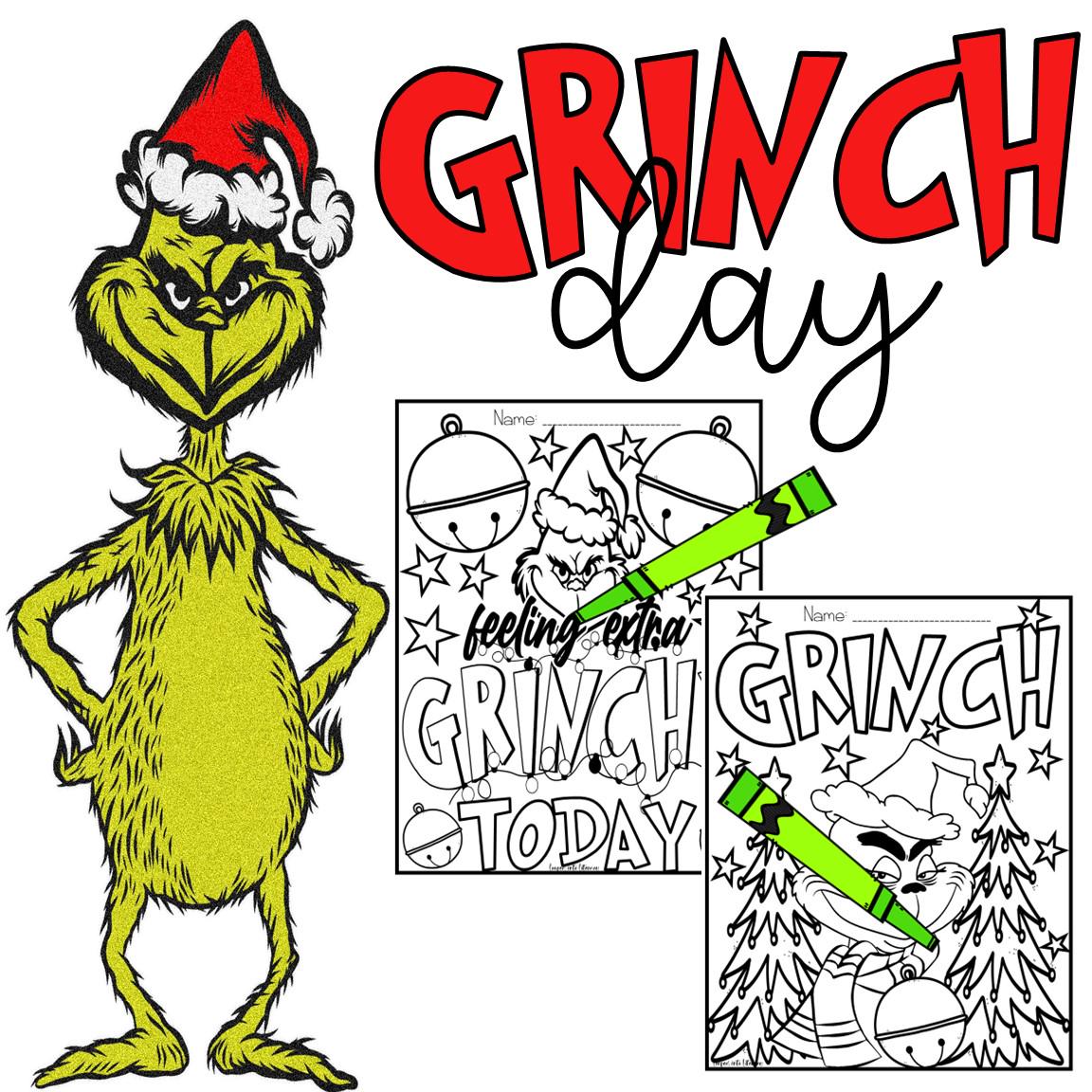 GRINCH Day Coloring Pages Christmas Fun Easy and No Prep - Etsy