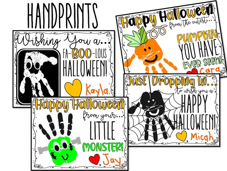 Halloween Handprint Craft Bundle | Halloween Preschool Craft ...