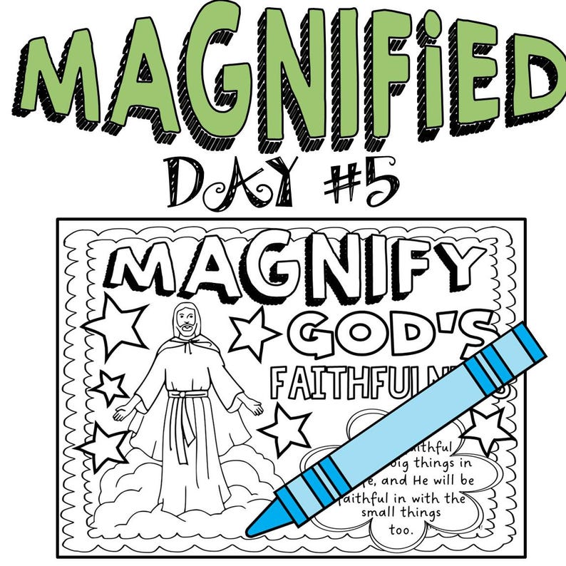 MAGNIFIED 2025 VBS Coloring Sheets 5 Pages for Each Day's Theme ...
