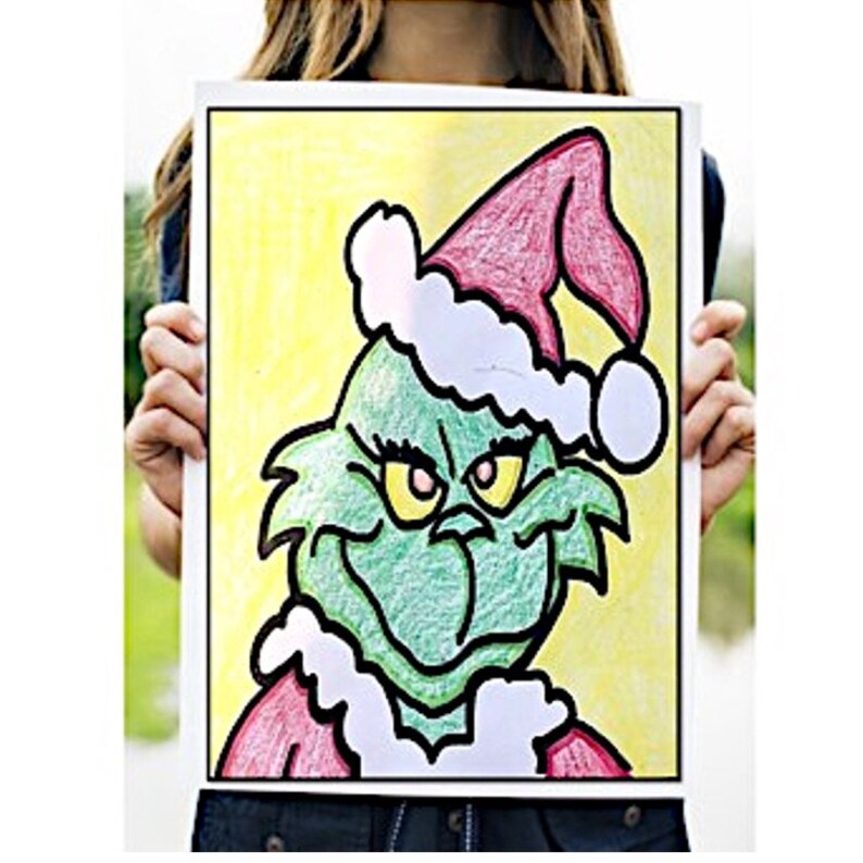 GRINCH Day Direct Drawing Craft for Kids and Adults Easy Prep Several ...