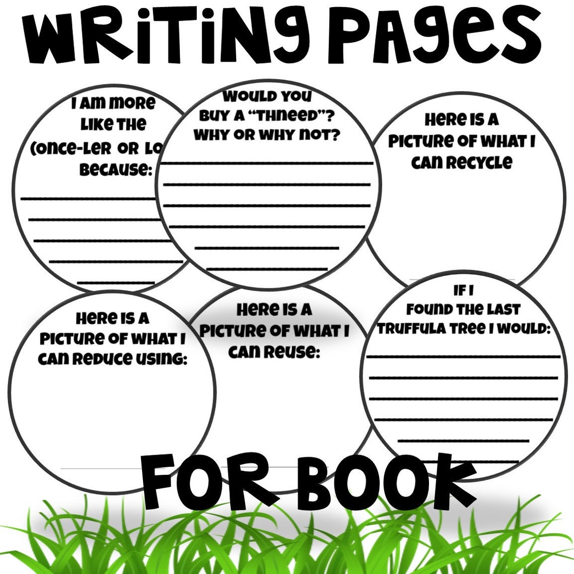 The Lorax Craft and Earth Day Writing Book Earth Day 2024 - Etsy