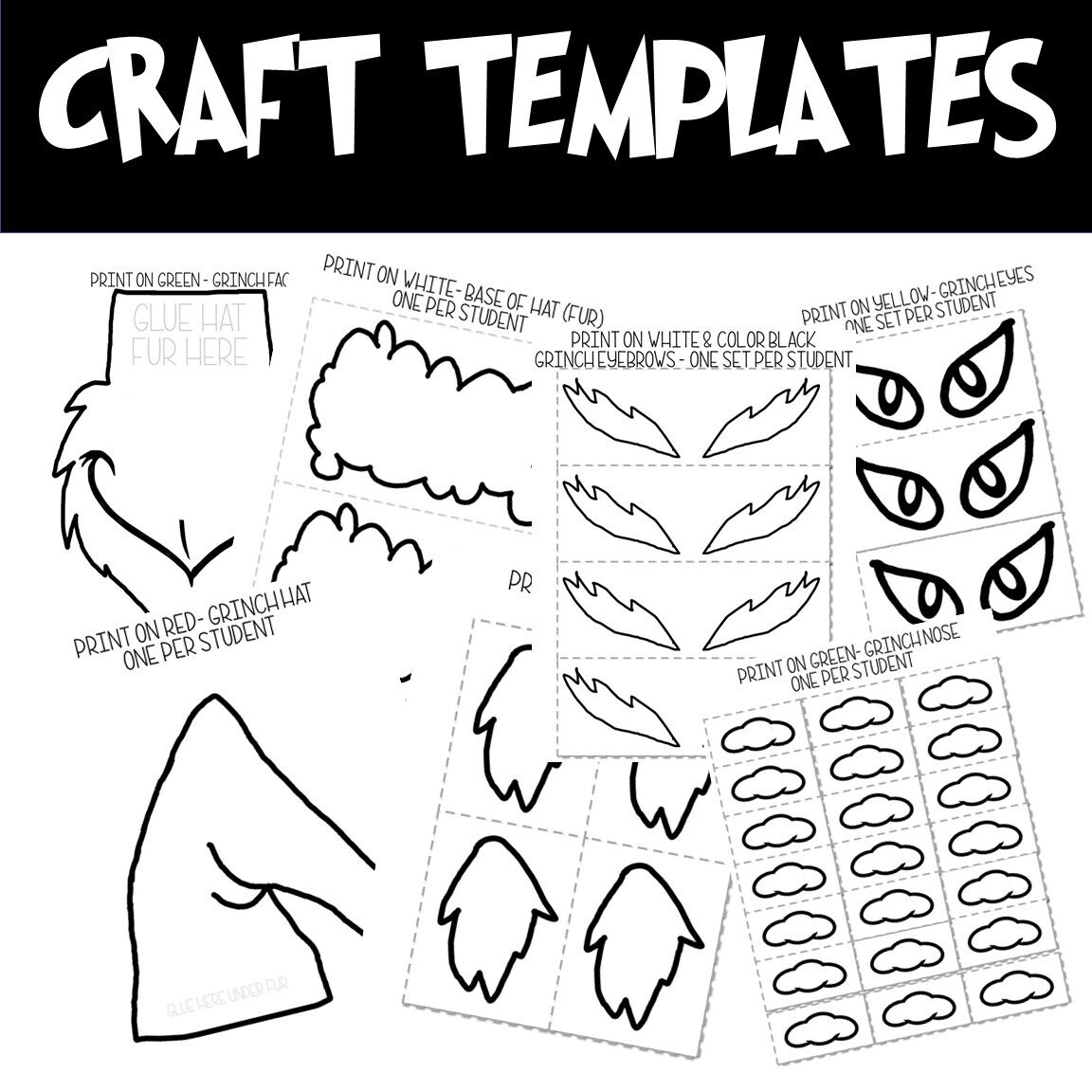 GRINCH Day Craft and Writing Christmas Craft - Etsy