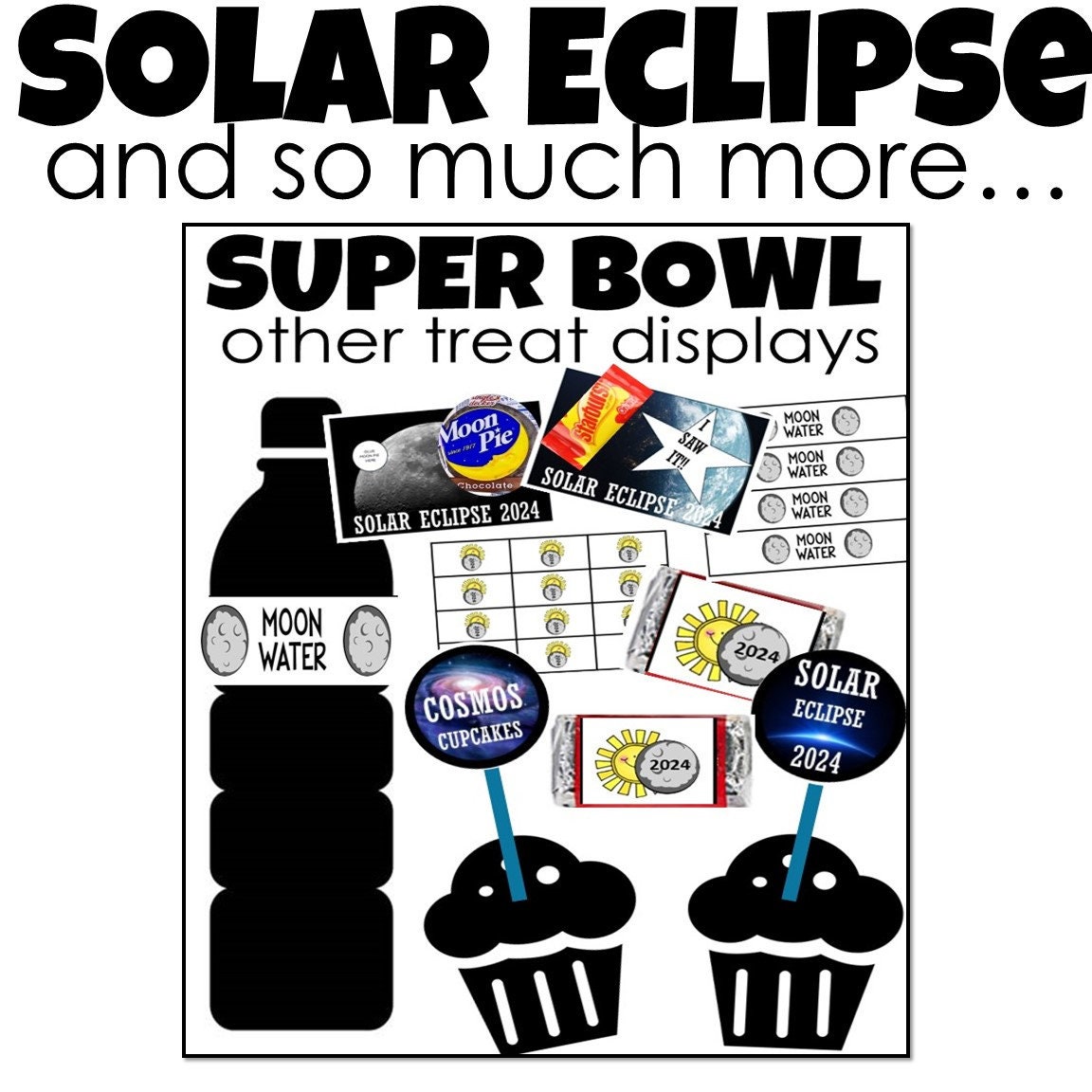 Solar Eclipse 2024 Party Pack Solar Eclipse Banner Food Tents ...