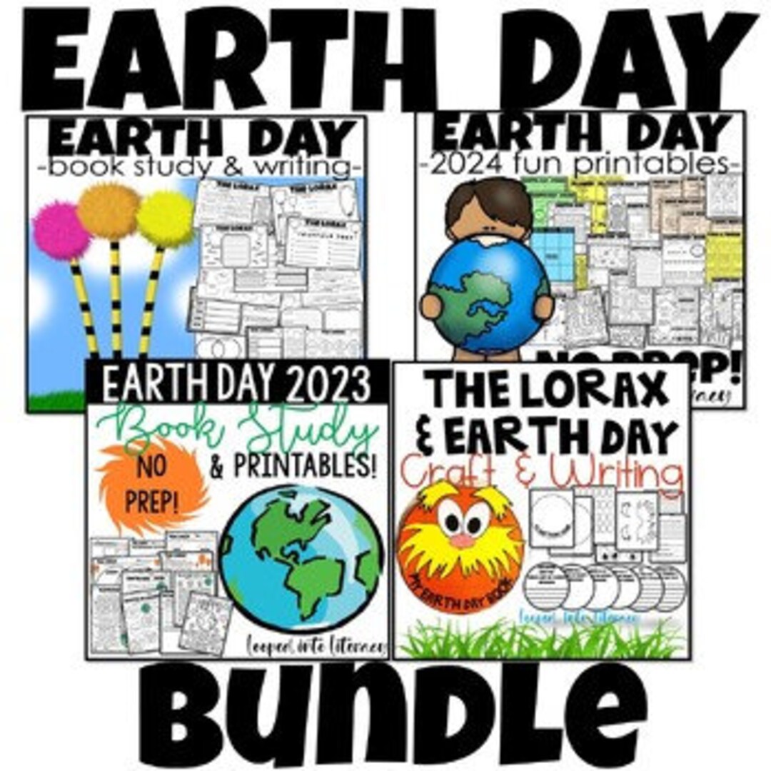 EARTH Day Bundle the Lorax Book Study Crafts Writing Printables Fun ...