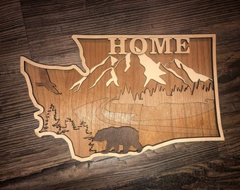 Washington State Home Svg - Etsy