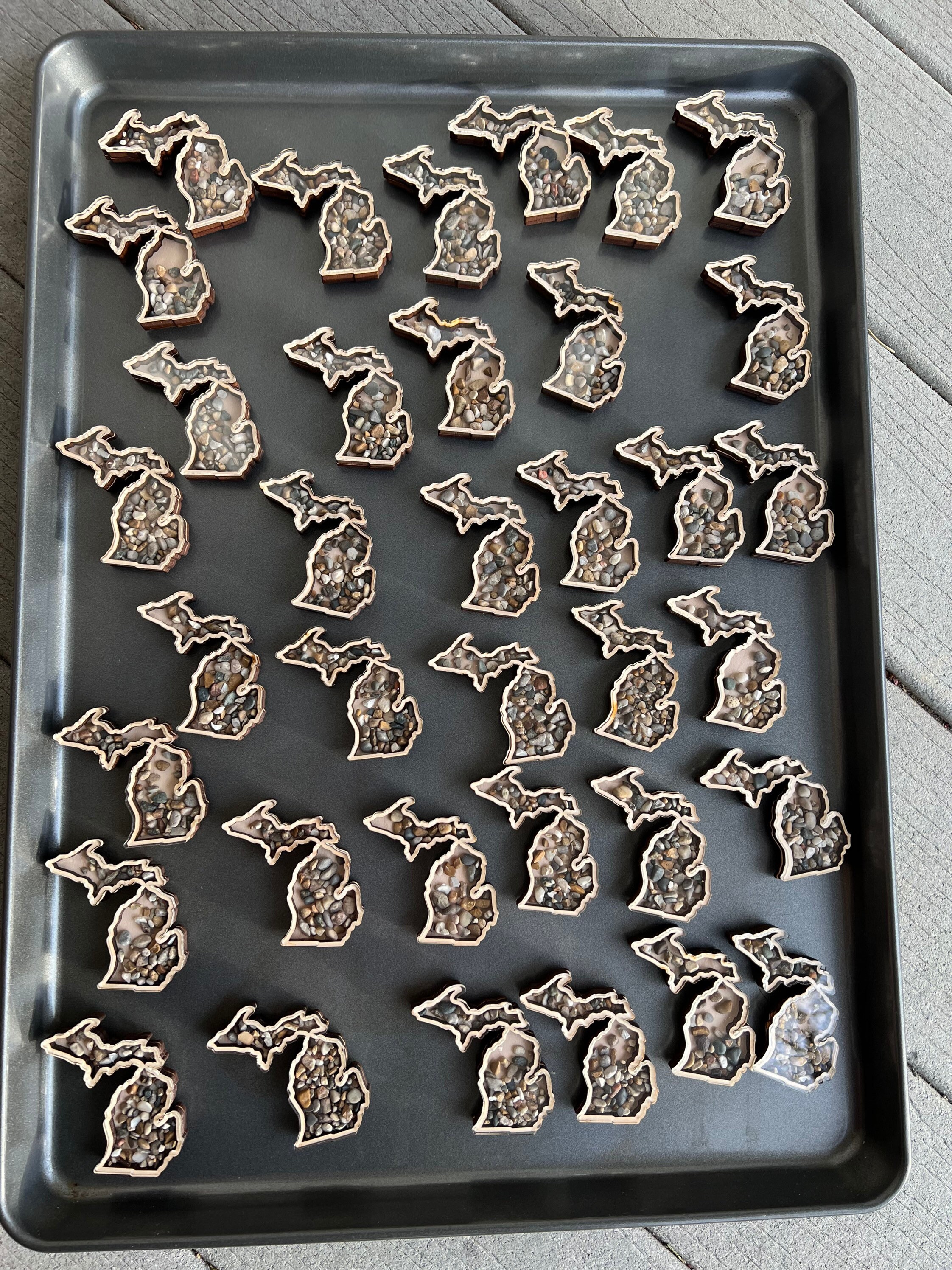 Michigan Magnet Mini Shadow Box Magnet Acrylic Shaker for Great Lake ...