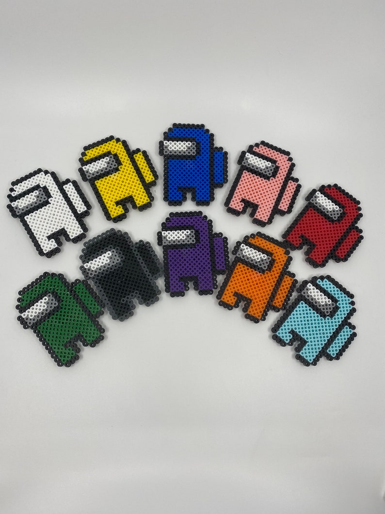 Among Us Perler Bead Magnets | Etsy
