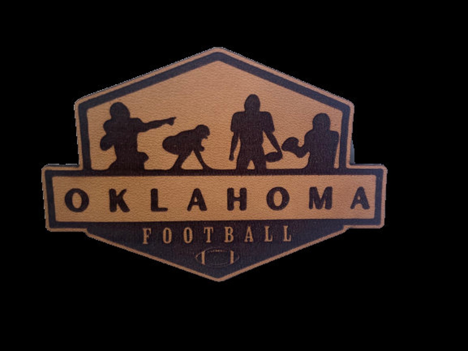 Oklahoma Football Player Leather Patch Hat - Etsy