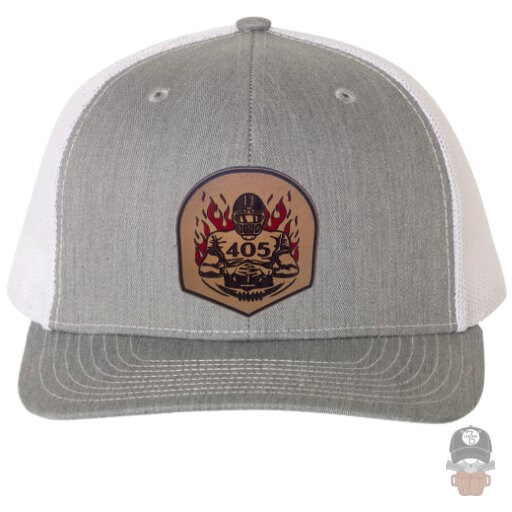405 Football Player Leather Patch Hat - Etsy