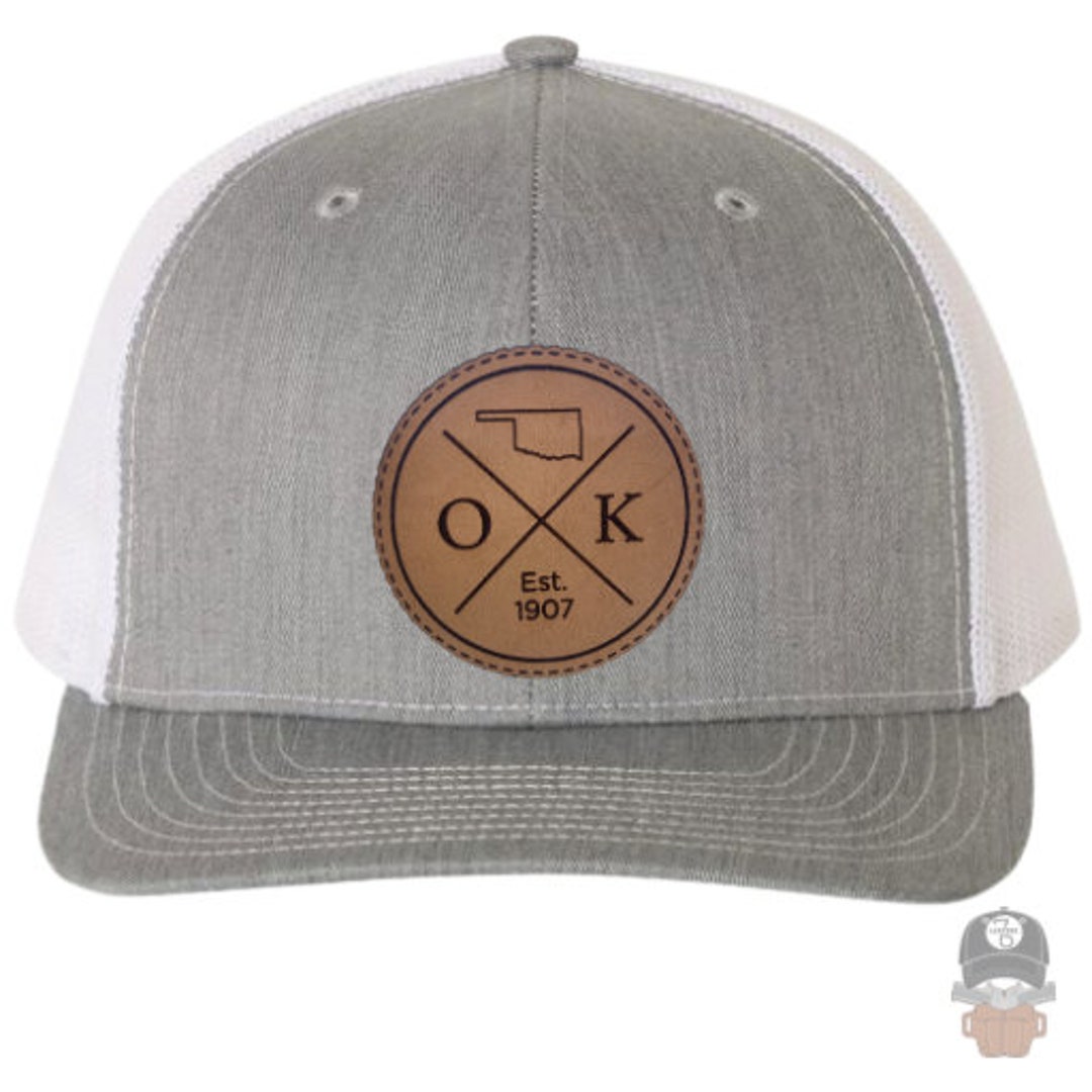 Oklahoma Leather Patch Hat - Etsy