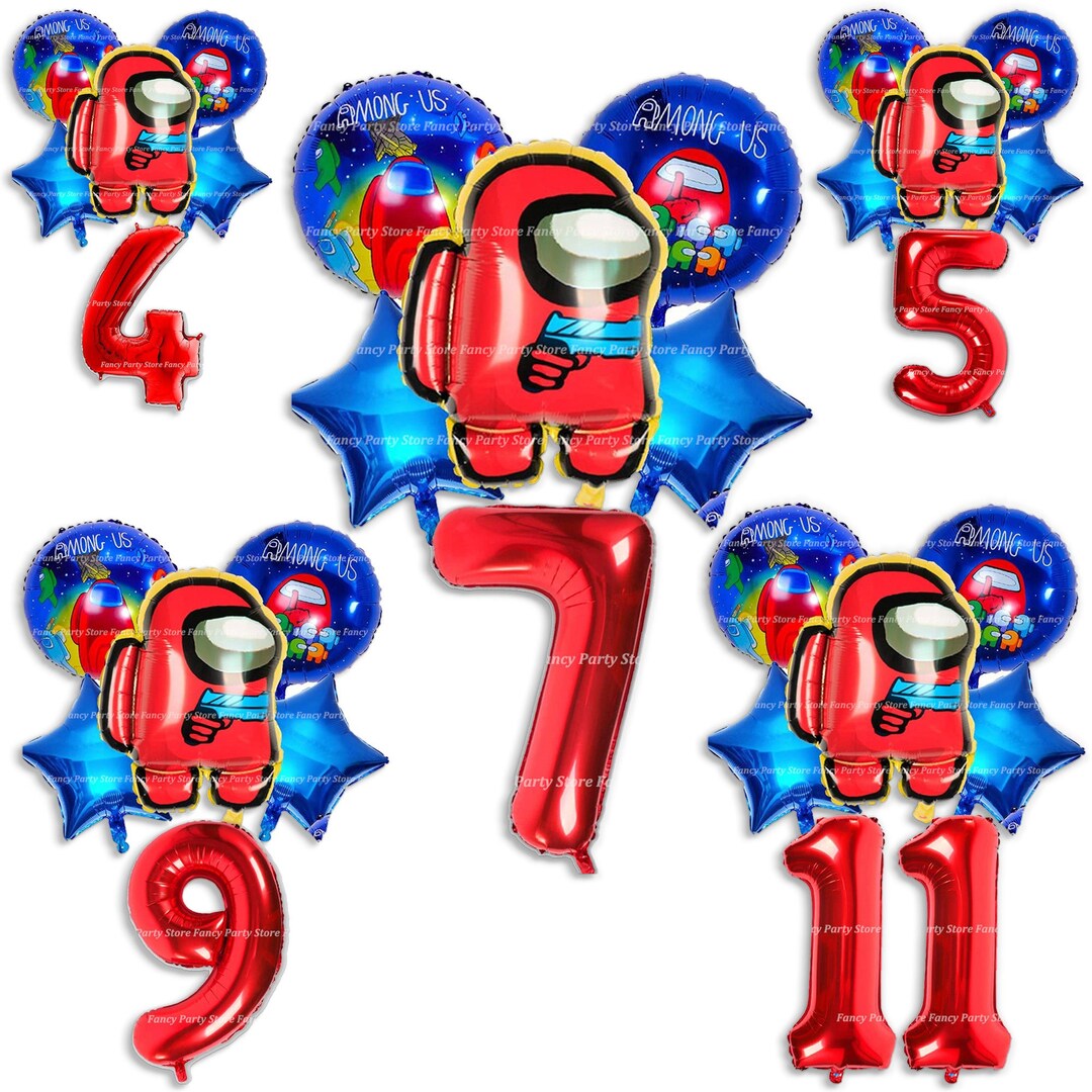 Among Us Balloons Gaming Birthday Party Theme Decorations Age Gamer ...