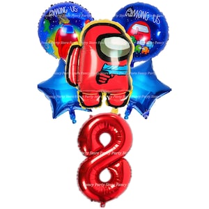 Among Us Balloons Gaming Birthday Party Theme Decorations Age Gamer ...