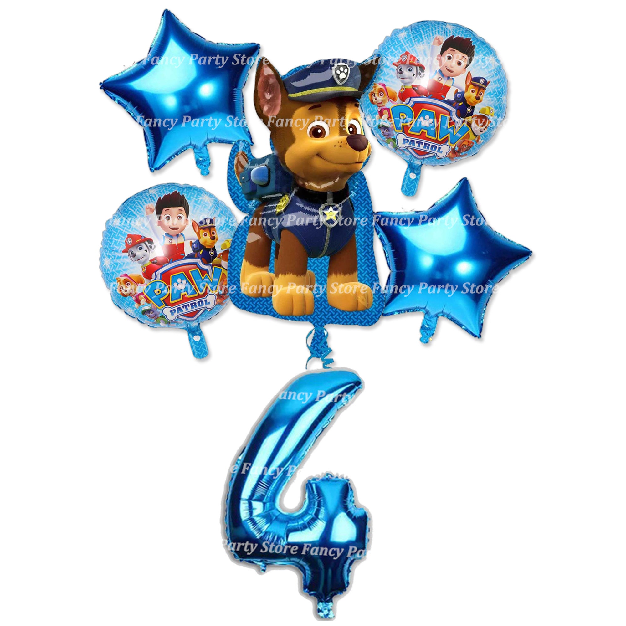 Paw Patrol Chase Birthday Balloons Party Decorations for Boys - Etsy