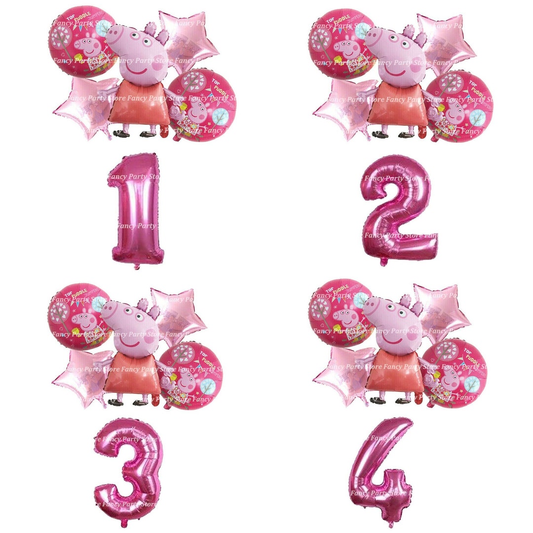 Peppa Pig Birthday Balloons Party Decorations Foil Latex Balloons for ...