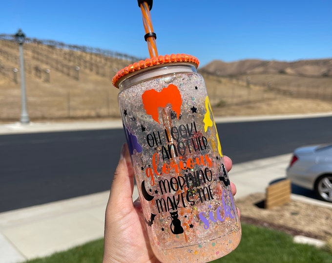 Halloween Snow Globe Hocus Pocus Rhinestone Lids With - Etsy