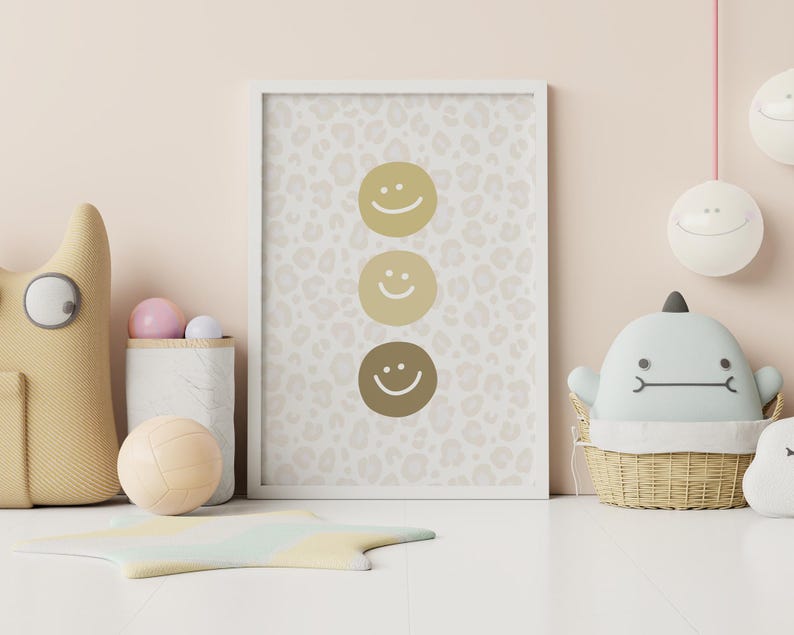 Poster, "smileys", Digital Download, Wall Decoration, Print, Mural, Art ...