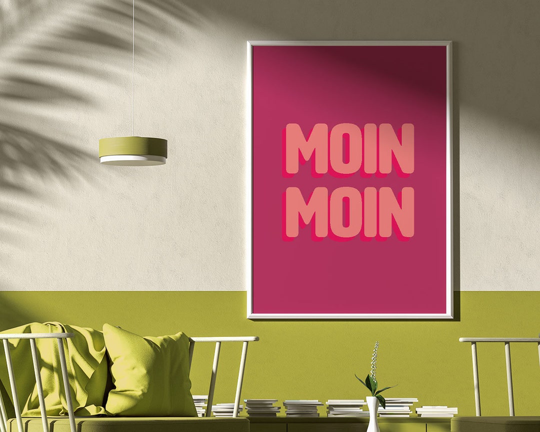 Poster, "moin Moin", Picture, Digital Download, Wall Decoration, to ...