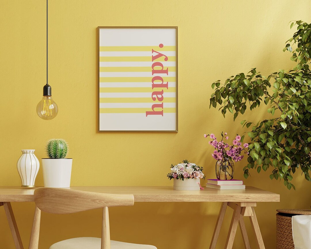 Poster, happy, Picture, Digital Download, Wall Decoration, Printable ...