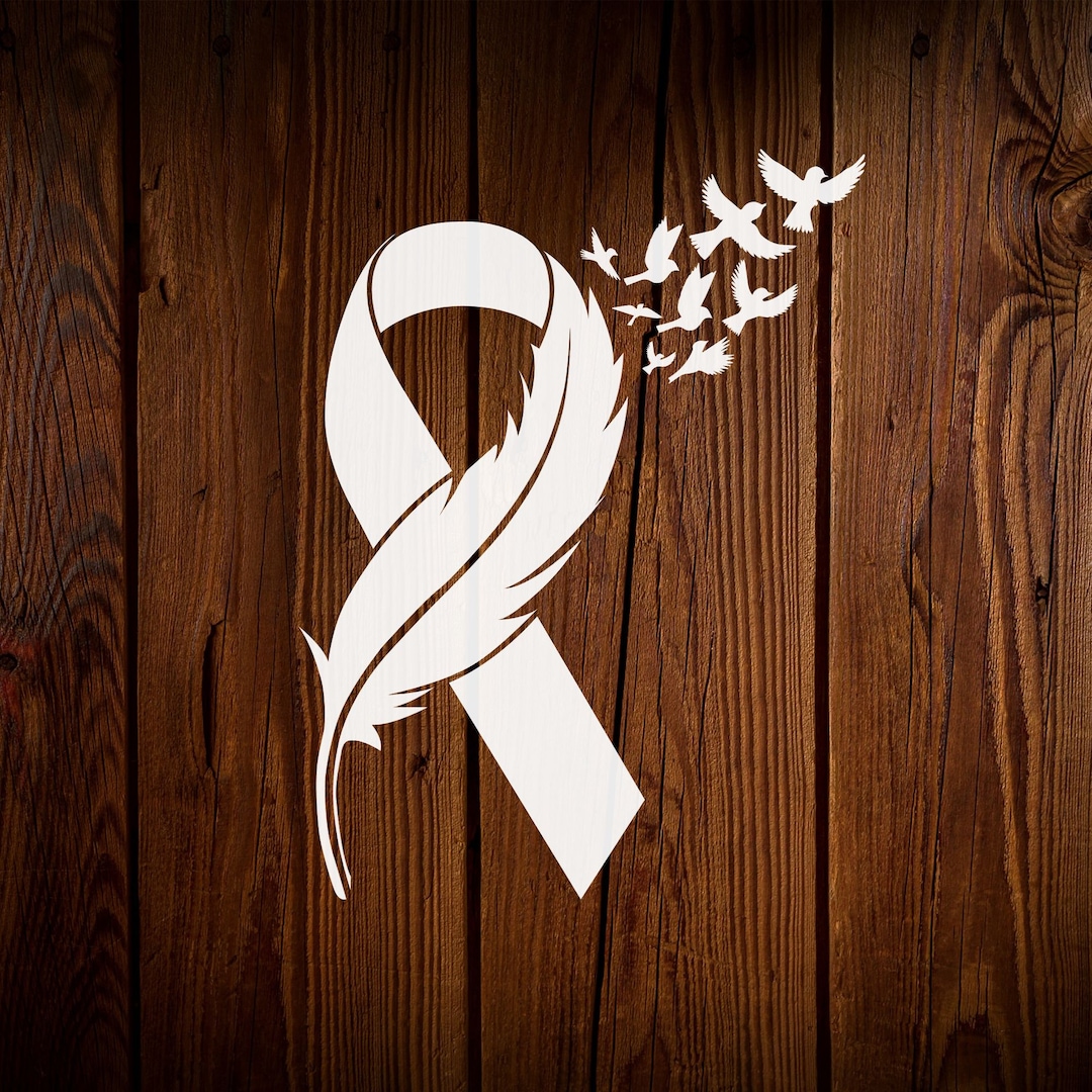 Breast Cancer Feather Birds Svg Png - Etsy