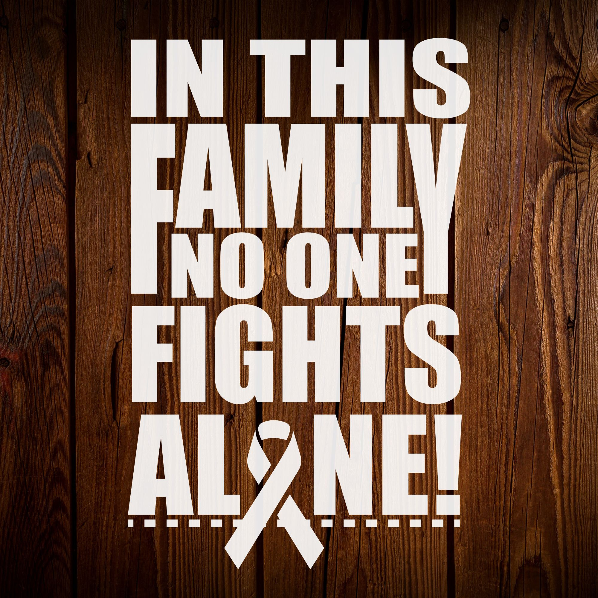 In This Family No One Fights Alone With Ribbon Svg Png - Etsy