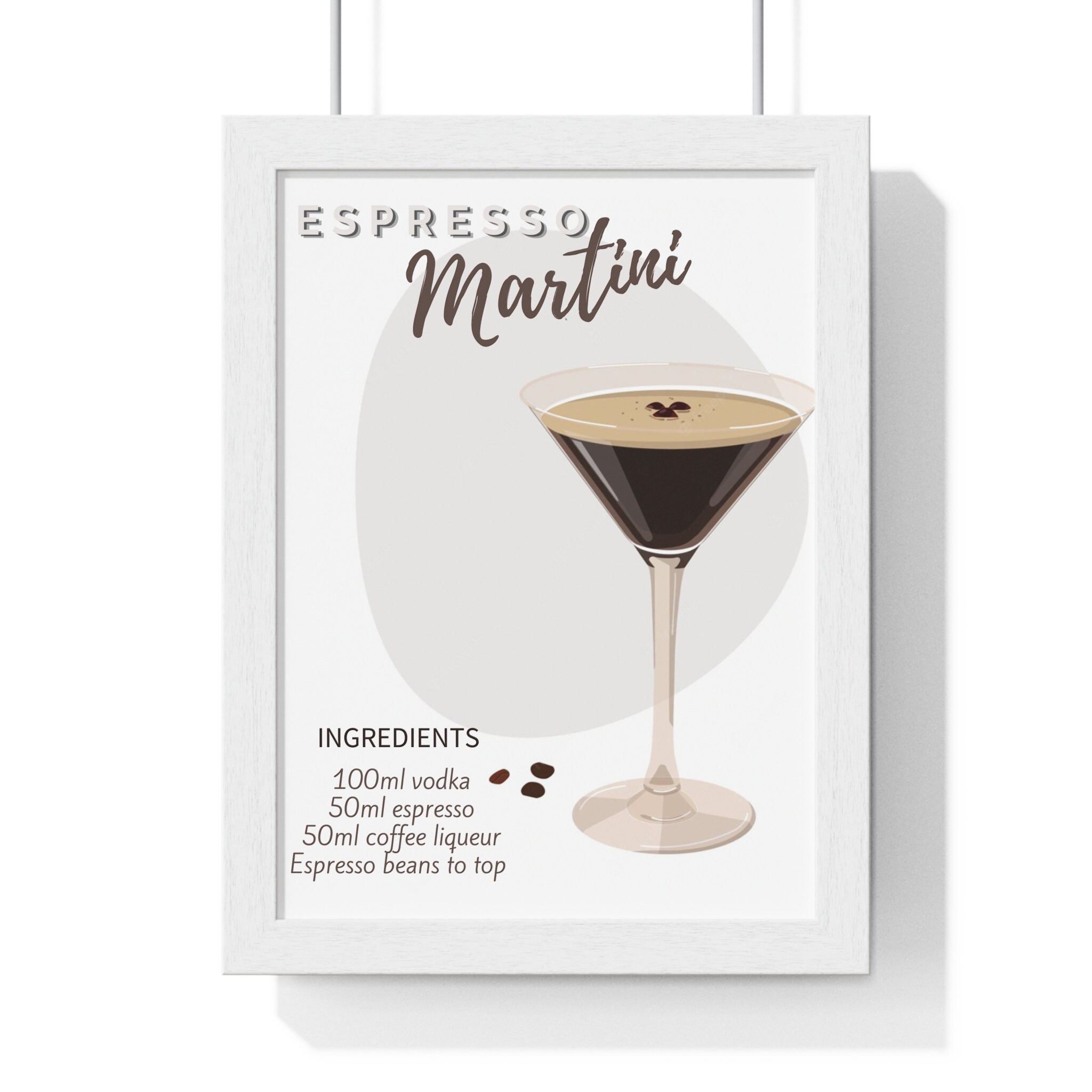 Espresso Martini Poster, Bar Sign, Cocktail Poster, Wall Decor, Home ...