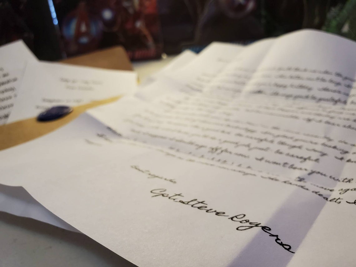 MARVEL Personalized Letter From Your Fictional Comfort - Etsy