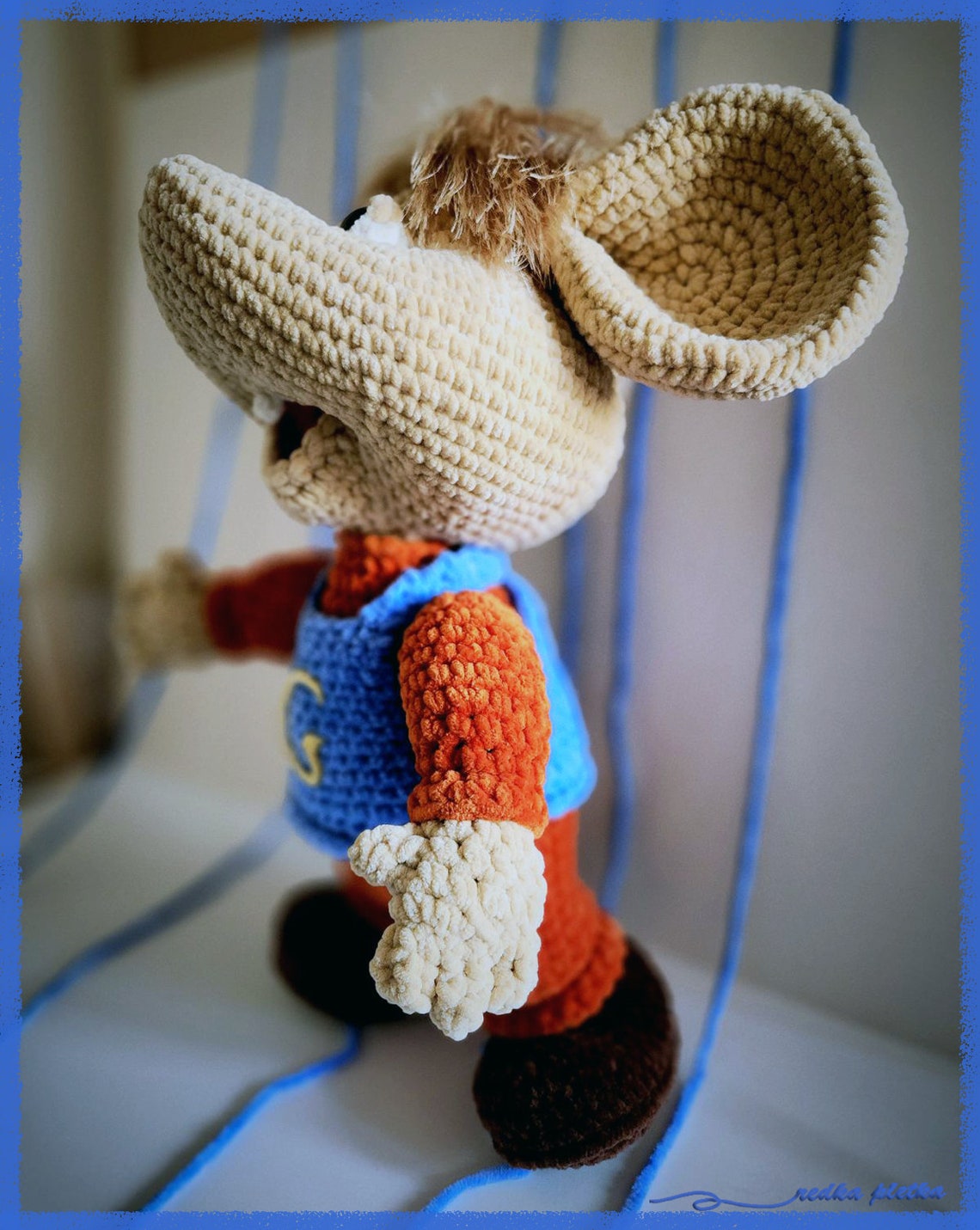 Handmade Topo Gigio Mouse Plush: Micropolyester Yarn Toy - 50cm - Etsy