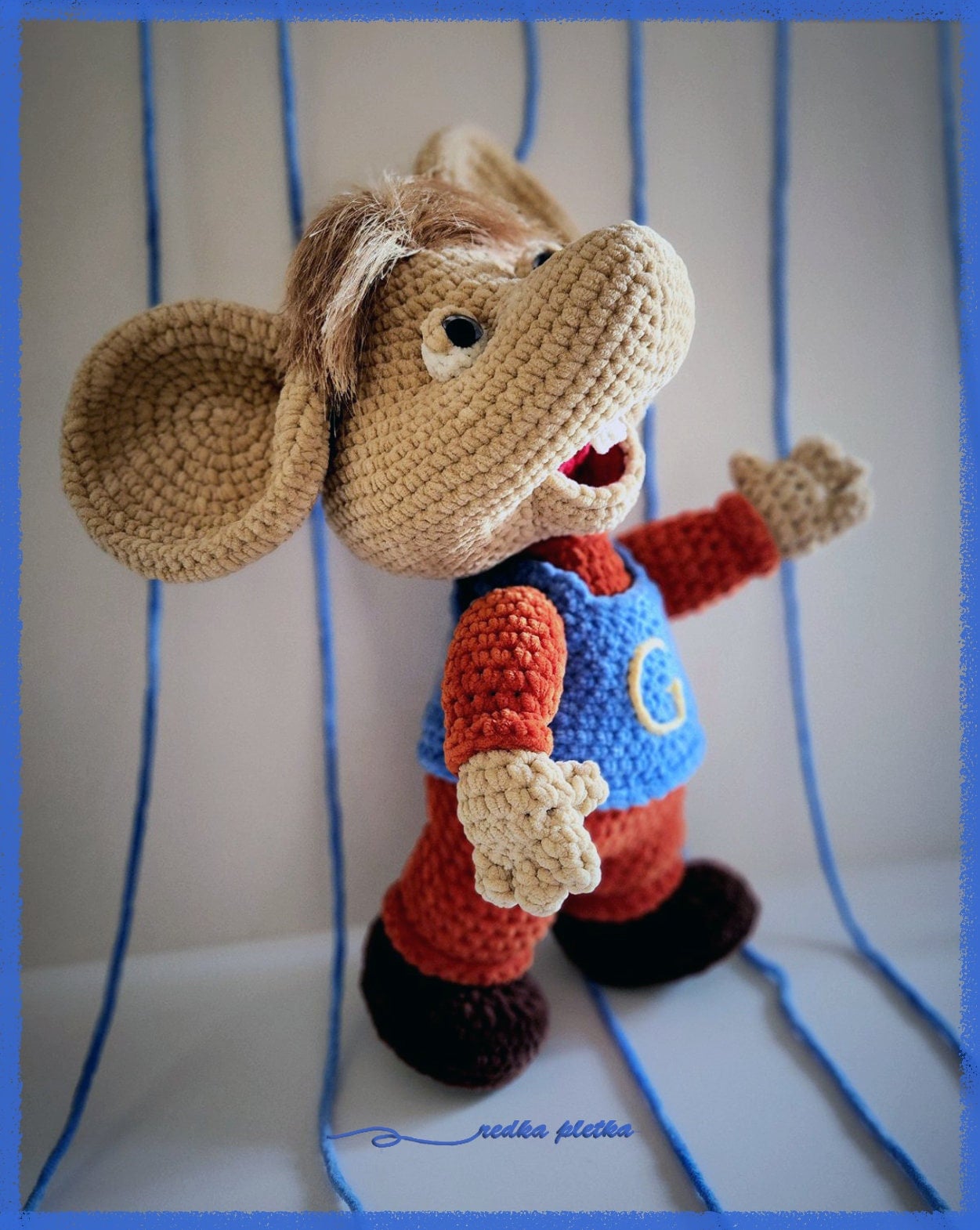 Handmade Topo Gigio Mouse Plush: Micropolyester Yarn Toy - 50cm - Etsy
