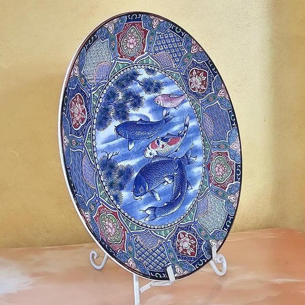 Japanese Ceramic Koi Fish Plate - Etsy