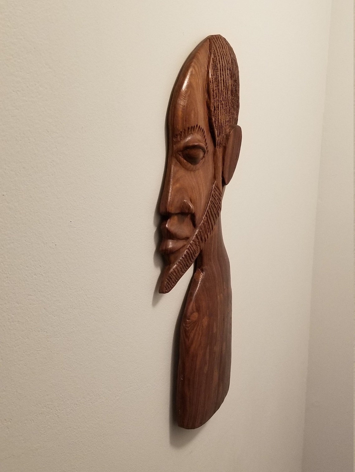 Vintage Wooden Sculpture African Wall Hanging Plaque | Etsy