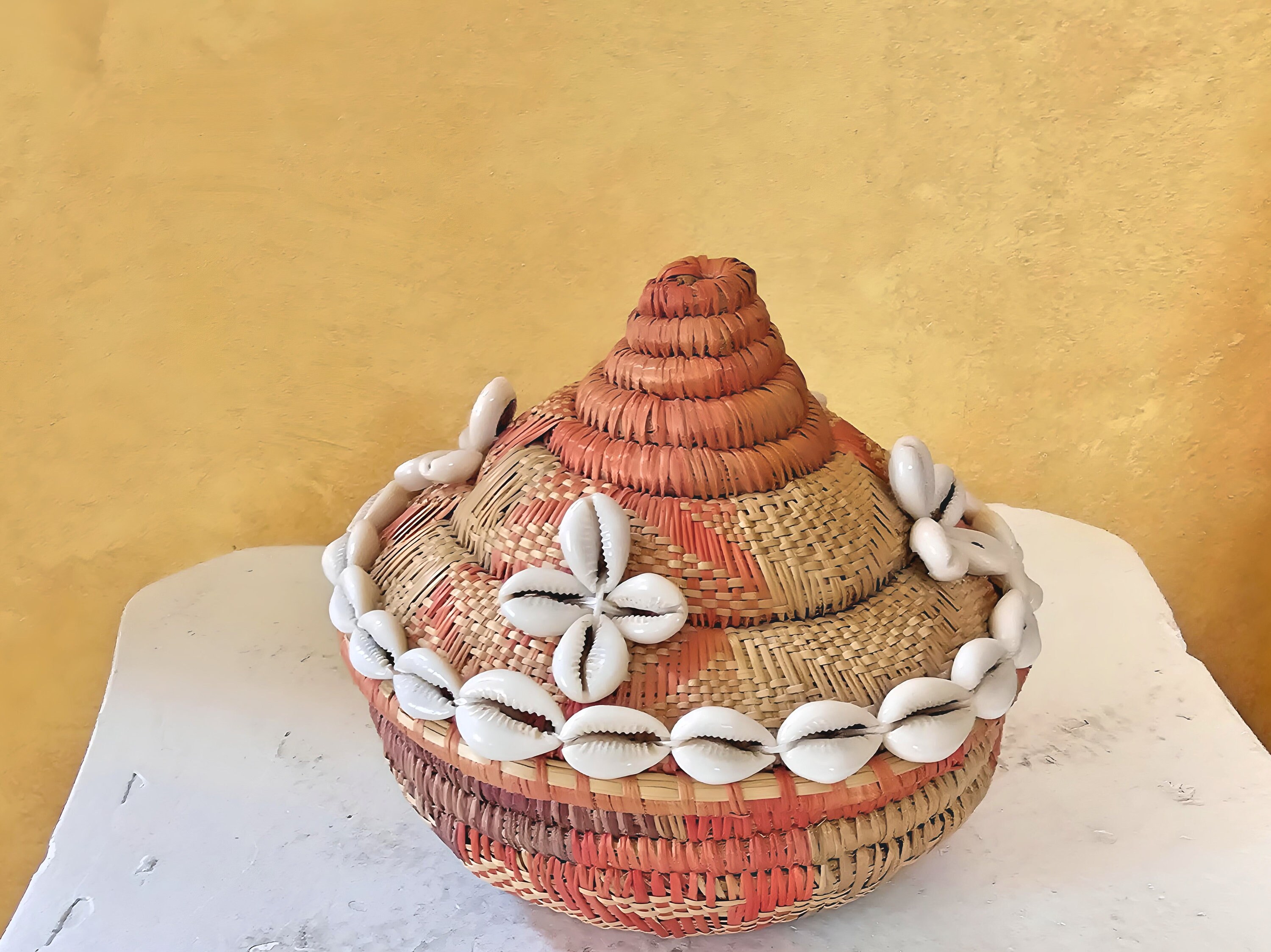 Ethiopian Lidded Harari Basket With Cowry Shells Decorative - Etsy