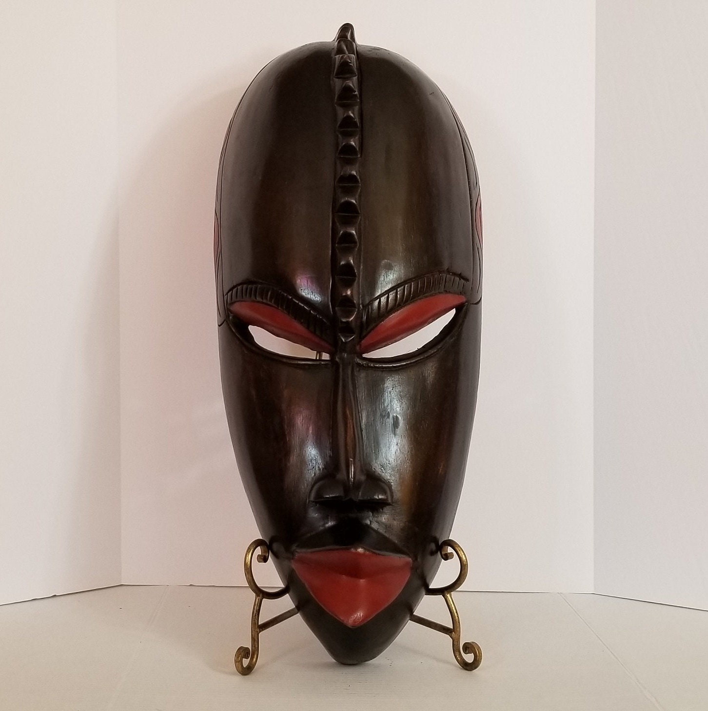 Extra Large Contemporary African Wood Mask Custom Handcrafted | Etsy