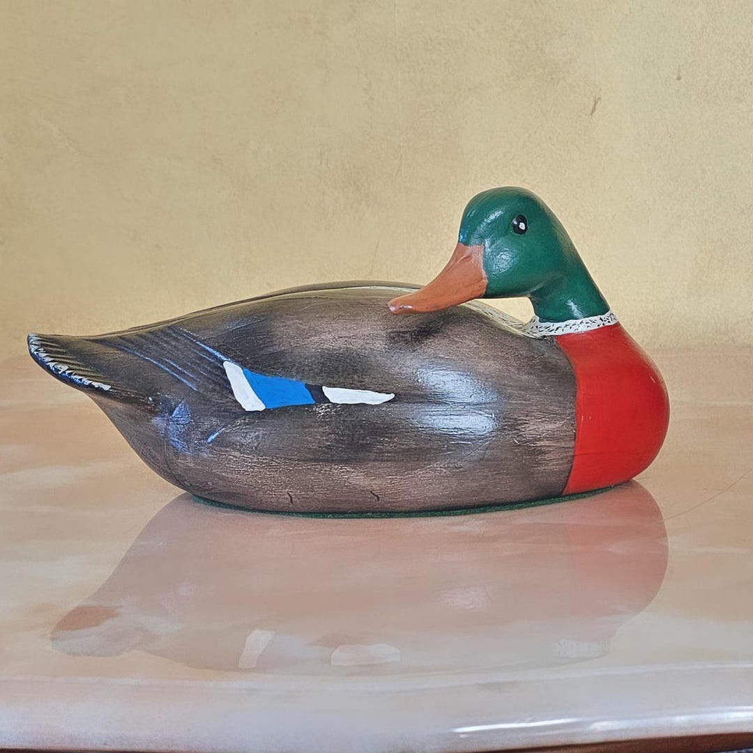Handcrafted Ceramic Mallard Duck: Rustic Cabin Decor (11"w X 5.5"h) - Etsy