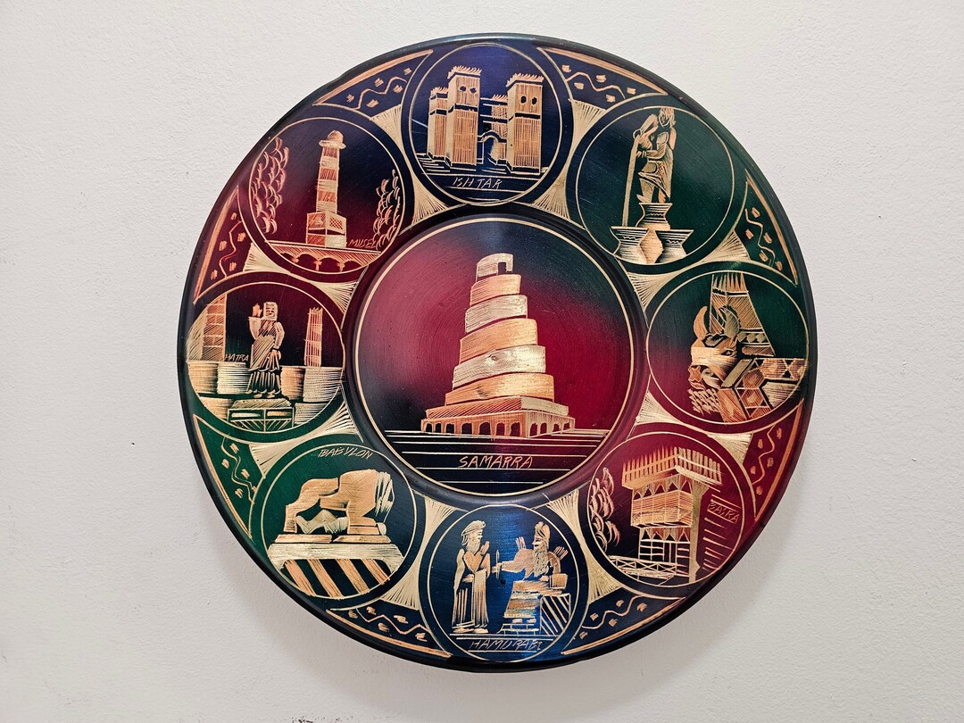 Ancient Landmarks Metal Plate: Decorative Wall Hanging (10.5") - Etsy