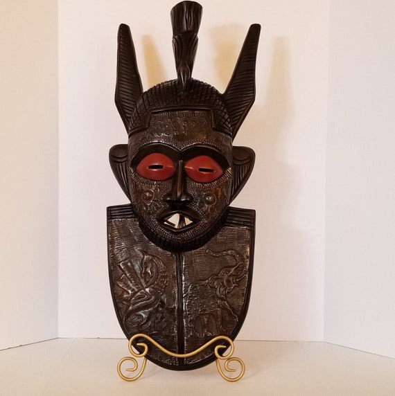 Large Contemporary African Mask of Ashanti Royalty Hand - Etsy